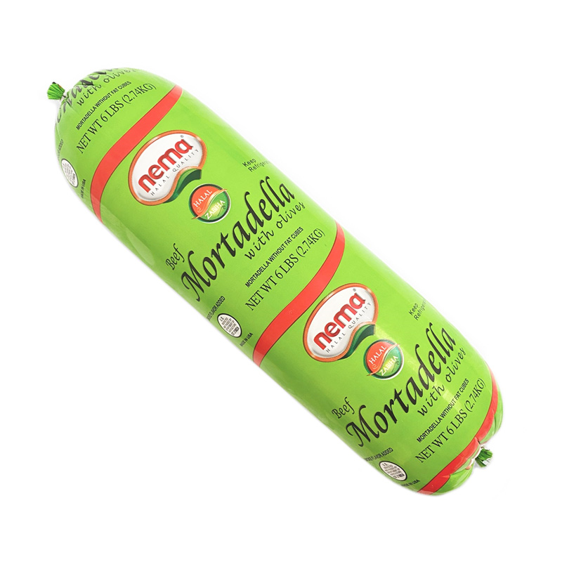 Nema Beef Mortadella with Olives Big Size 6 lb * 3 – CARAVAN FOODS