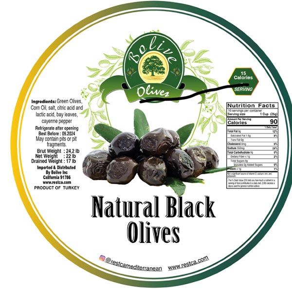 Natural Black Olive Curve 22 Lb Bulk – CARAVAN FOODS